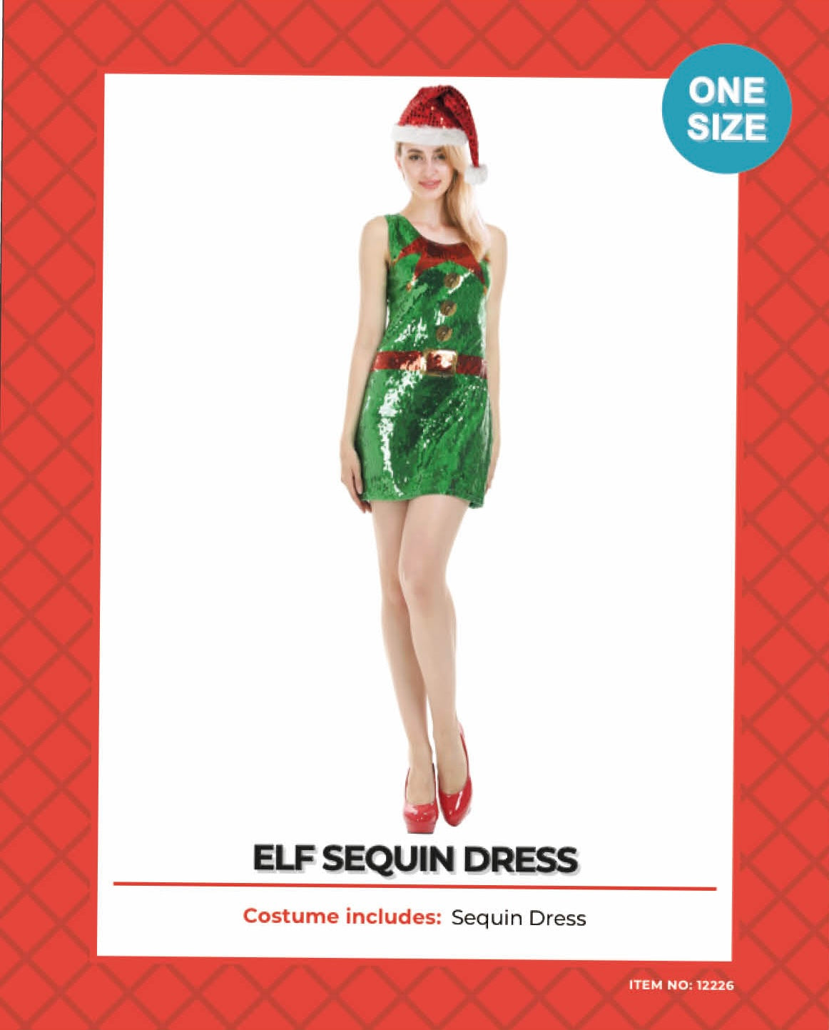 Miss Elf Sequin Christmas Dress – Sydney Costume Shop