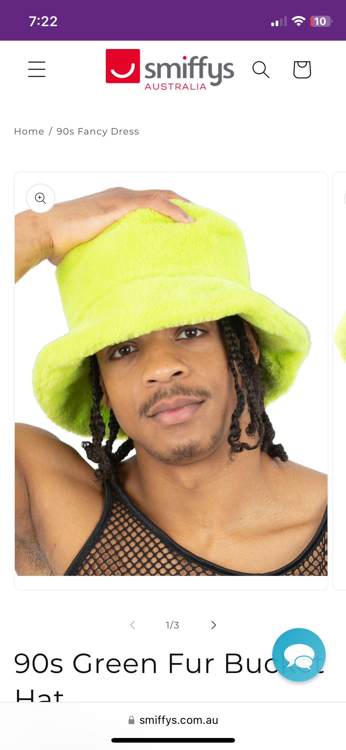 Fluro Green 90s Fur Bucket Hat – Sydney Costume Shop