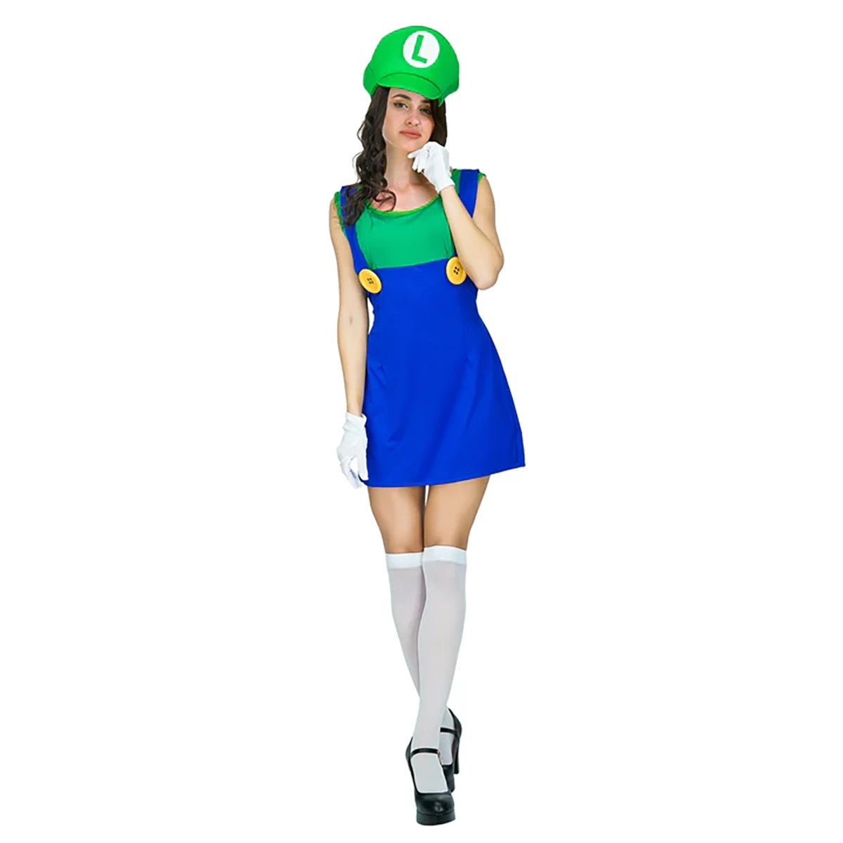 Luigi Adult Green Plumber Girl Costume – Sydney Costume Shop