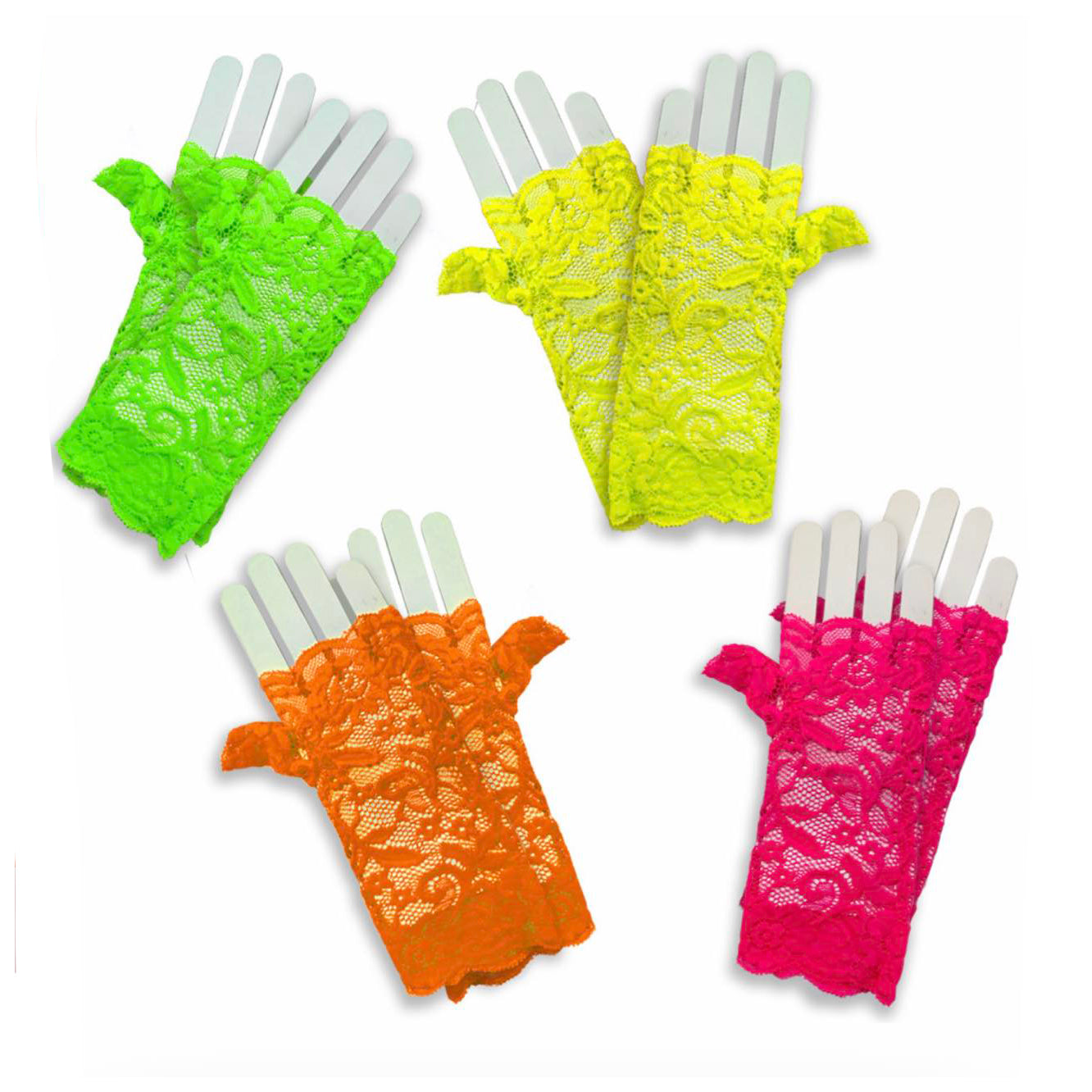 Neon Lacy Gloves – Sydney Costume Shop