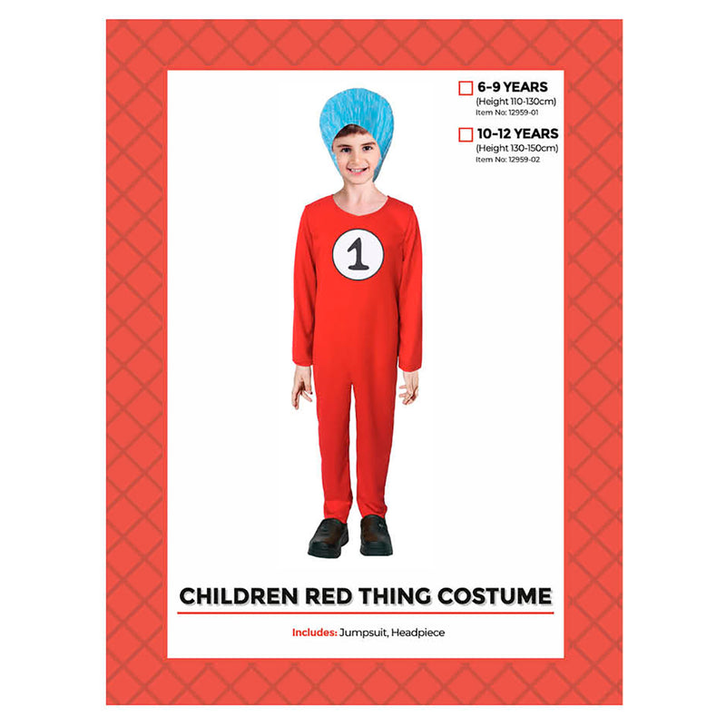 Red Thing 1 Child Costume – Sydney Costume Shop