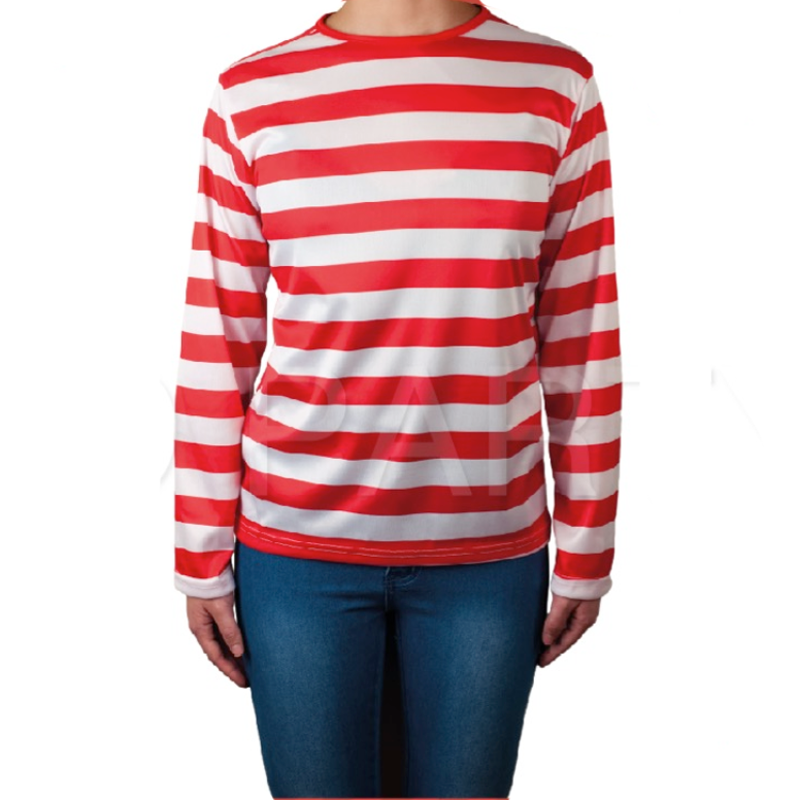 Where’s Wally Red & White Stripe Top - Child – Sydney Costume Shop