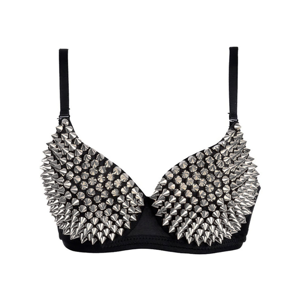 Spiky Silver Bra – Sydney Costume Shop